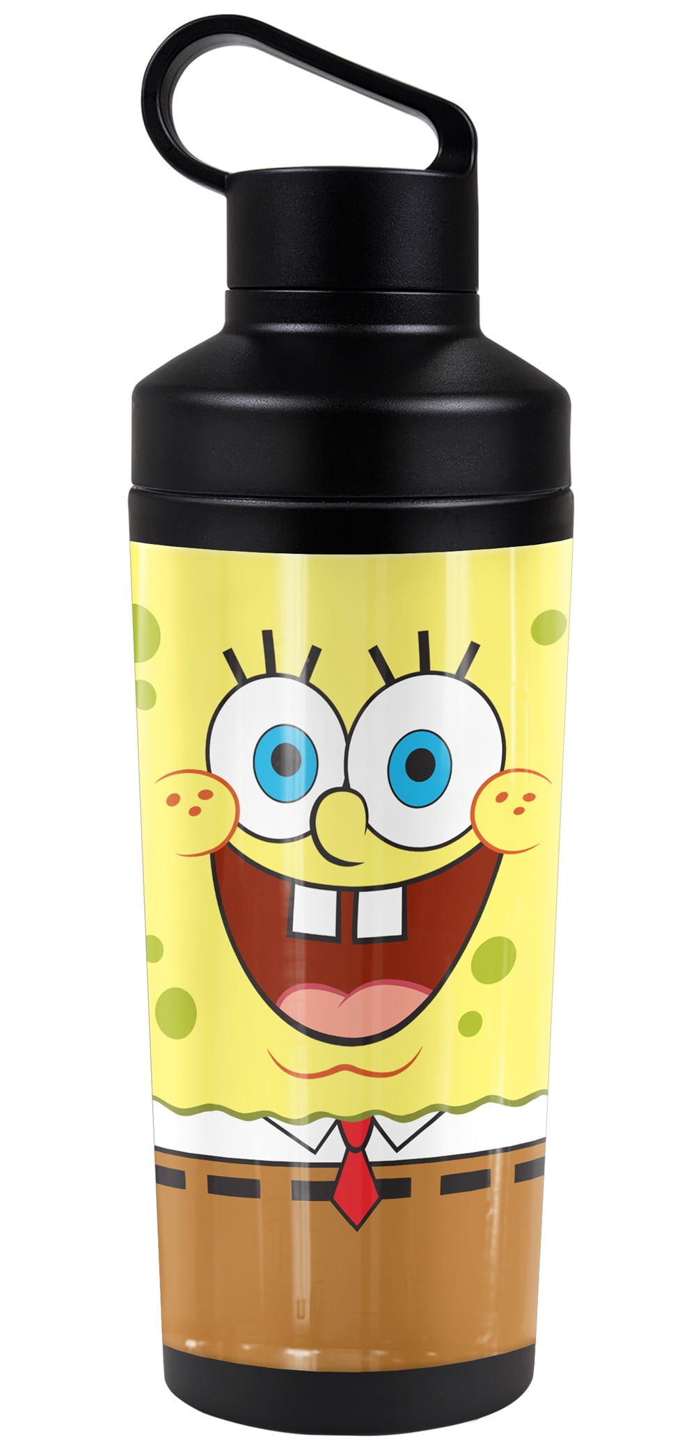 Spongebob Official Sponge Face 18 oz Insulated Water Bottle, Leak ...