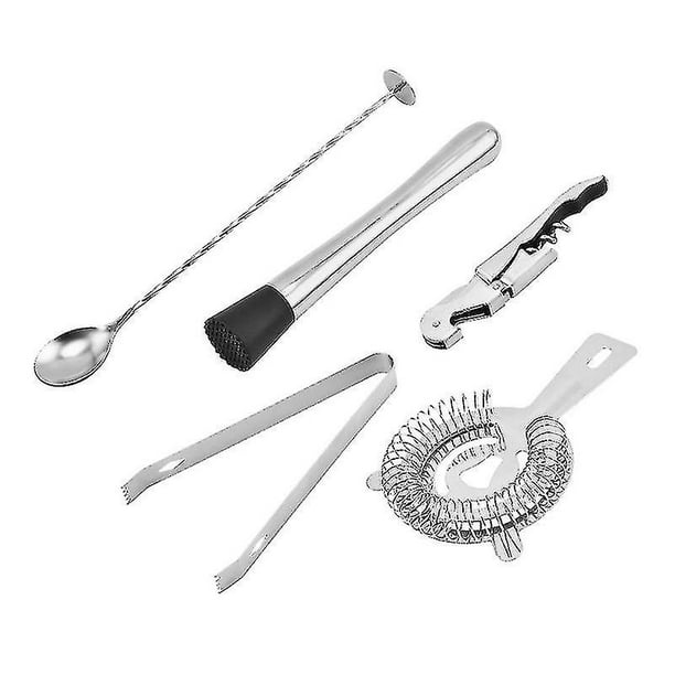 Stainless Steel Cocktail Stirrer And Mixing Spoon Home Bar Tool Set ...