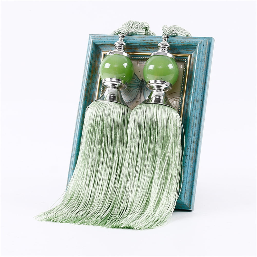 Large Tie Backs Jade Ball Tassel Curtain Rope Tieback Single Pair ...