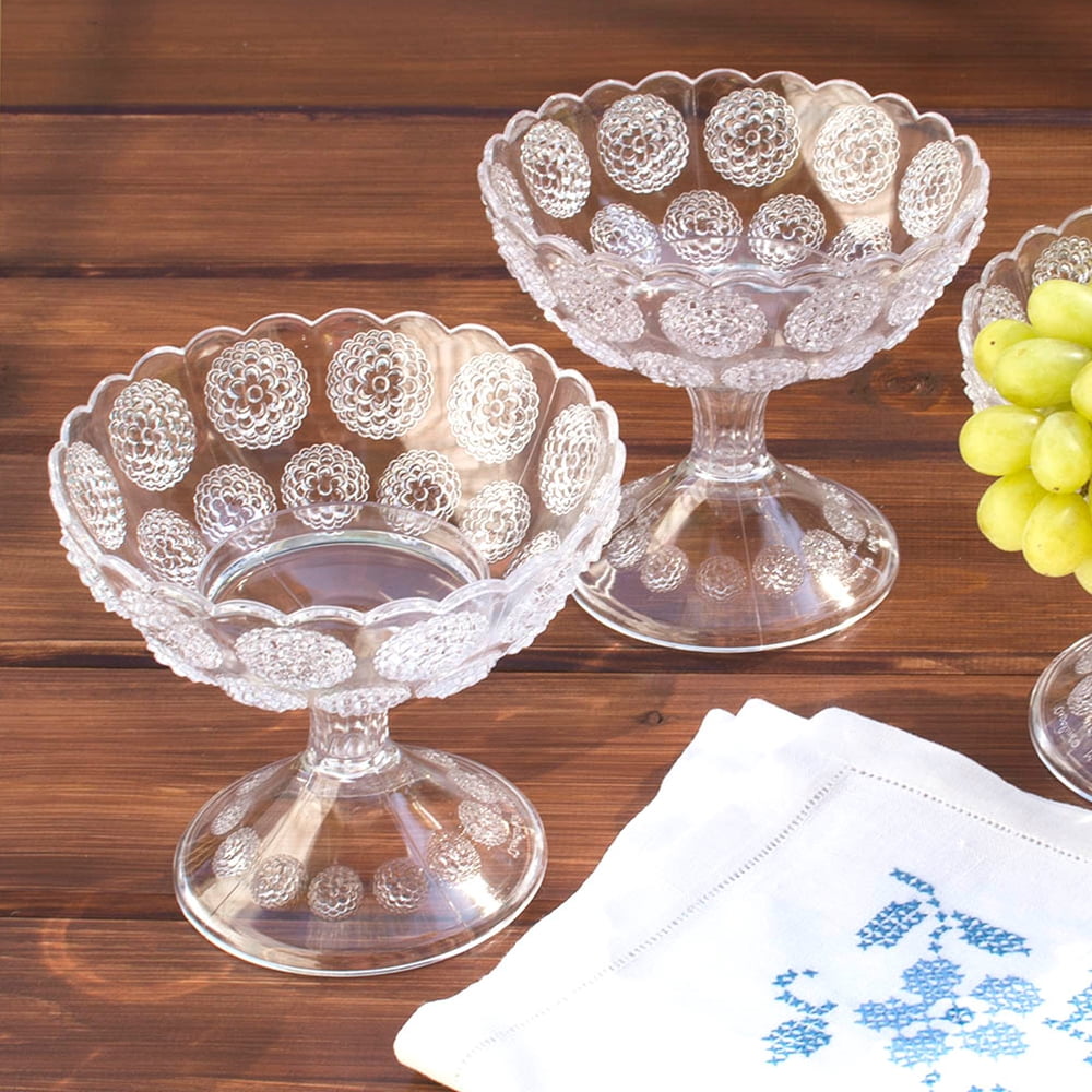 Cake & Candy Displays Compote 6.25 in Round Crystal Cut Plastic Clear ... Cake & Candy Displays Compote 6.25 in Round Crystal Cut Plastic Clear ...