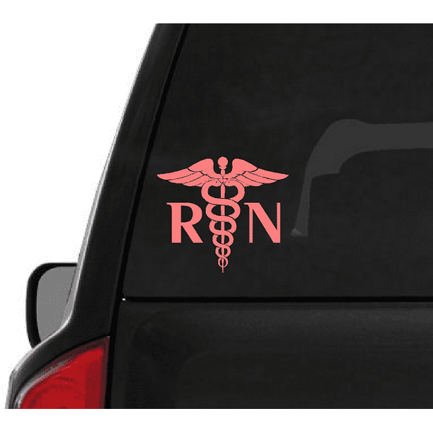 RN Pink Logo (T33) Registered Nurse Vinyl Decal Sticker Car/Truck ...