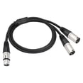 Studio Grade 3Pin XLR Y Splitter Cable Double Shielding Design 50/100cm ...