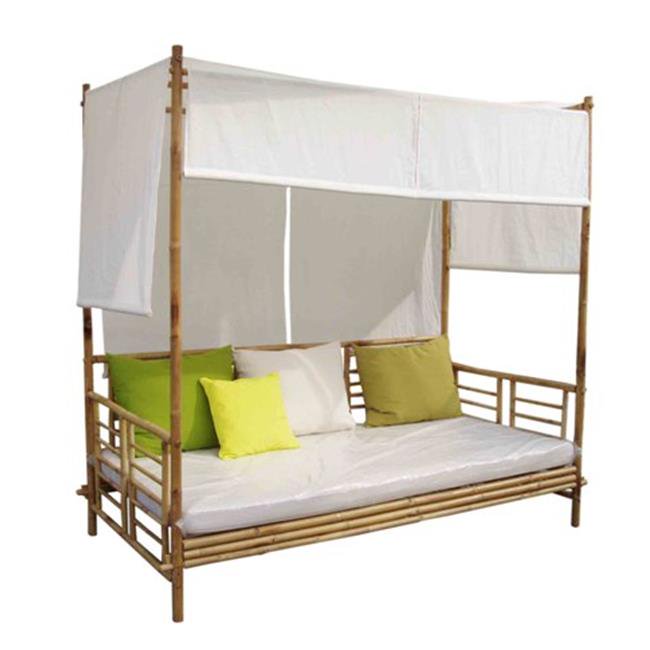 ZEW BE-045 Bamboo Daybed With Canopy - Walmart.com - Walmart.com