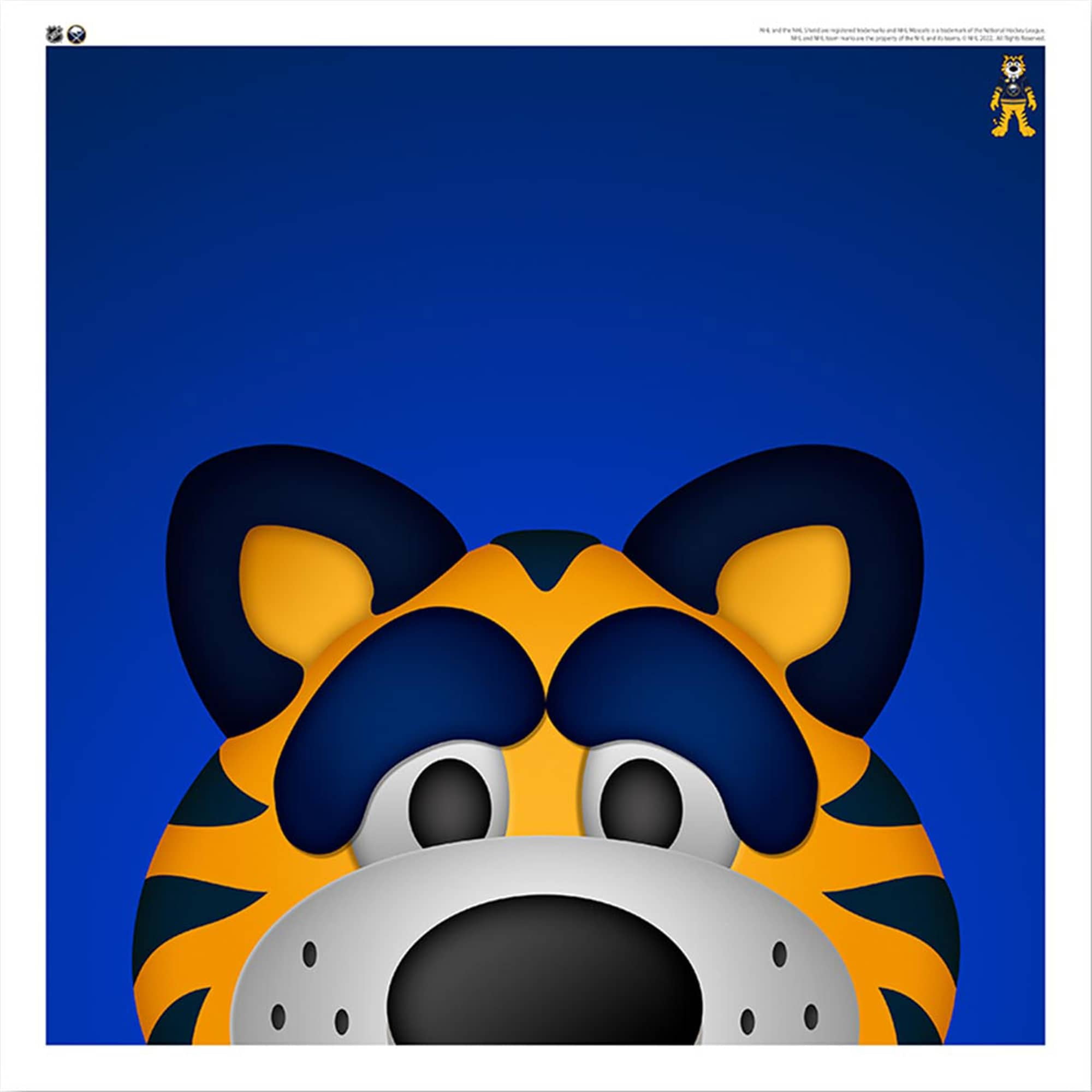 Sabretooth Buffalo Sabres 12'' x 12'' Minimalist Mascot Poster Print ...