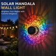 4PCS Seven-Color Changing solar mandala wall light projector, Outdoor ...