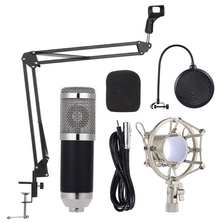 Professional Studio Broadcasting Recording Condenser Microphone Mic Kit ...