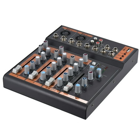 Portable 4-Channel Mic Audio Line Mixer Console de mixage EQ 3 bandes ...