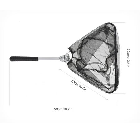 Fishing Net Fish Landing Net With Foldable Pole Handle And Nylon Mesh ...