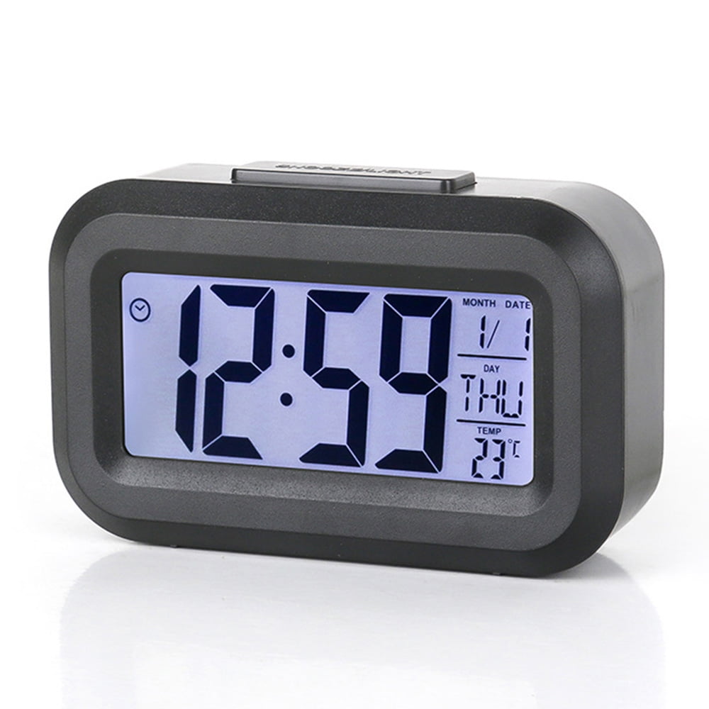 Virwir Digital Alarm Clocks with Temperature and Humidity Display Built ...