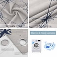Abstract Geometric Blackout Curtains 45 Inch Length Navy Blue Splatter ...