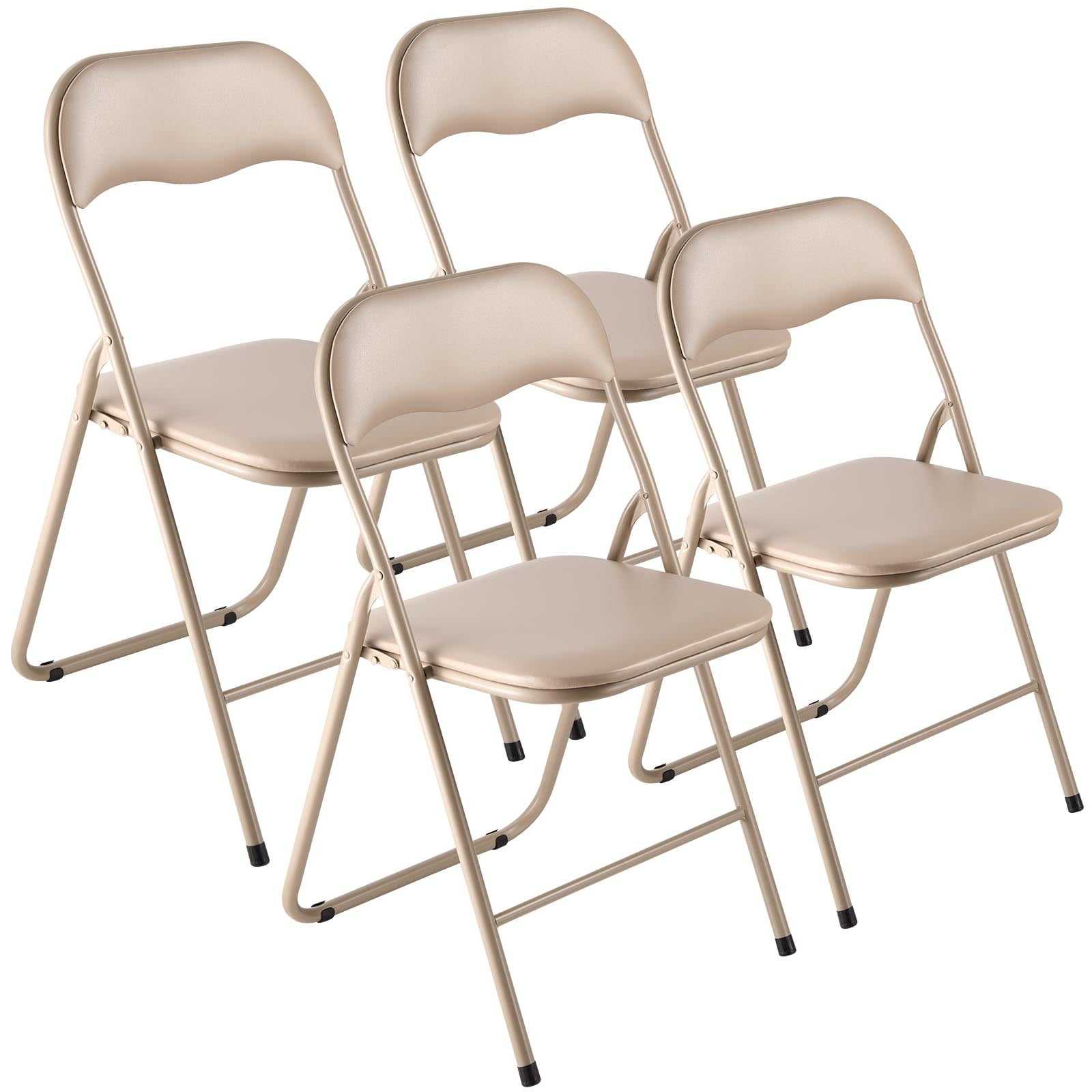 Click here for Vevor 4 Pack Folding Chairs Portable Leather Chair... prices