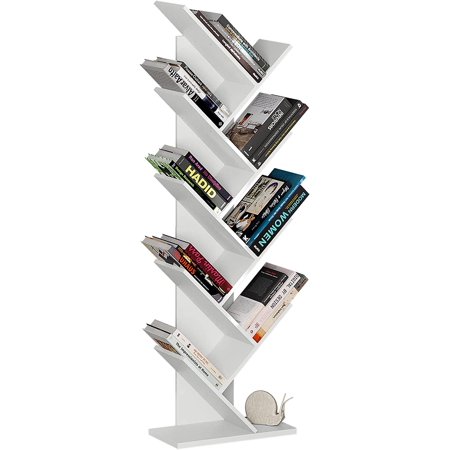 9 Book helf, Geometric Tree Bookca e, Wood Small Book helve Storage ...