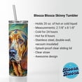 Bloodhound Dog Expressionism Art 20oz Insulated Water Bottle Skinny ...