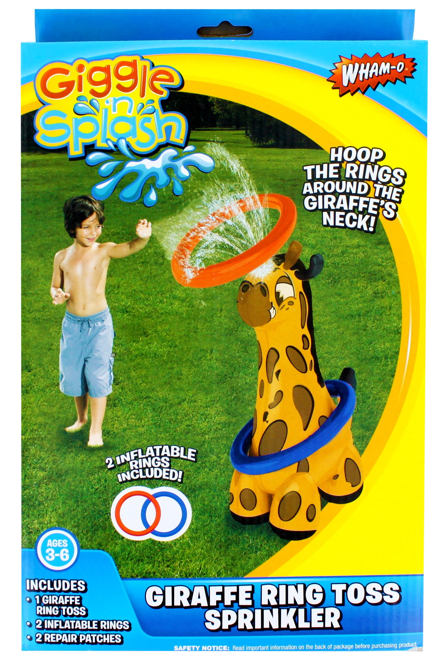 Wham-O Giggle 'N Splash Giraffe Ring Toss Sprinkler - Walmart.com