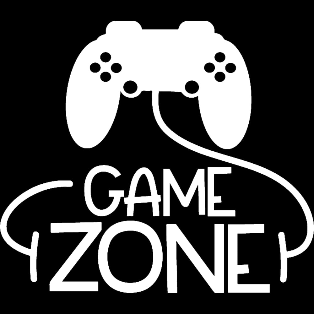 Transparent Decal Stickers Of Game Zone (White) Premium Waterproof ...