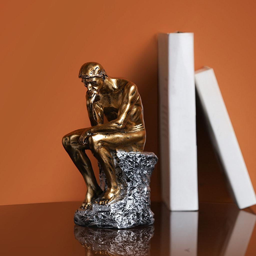 Buy Modern The Thinker Sitting Man Statue Figurine Resin Sculpture ...