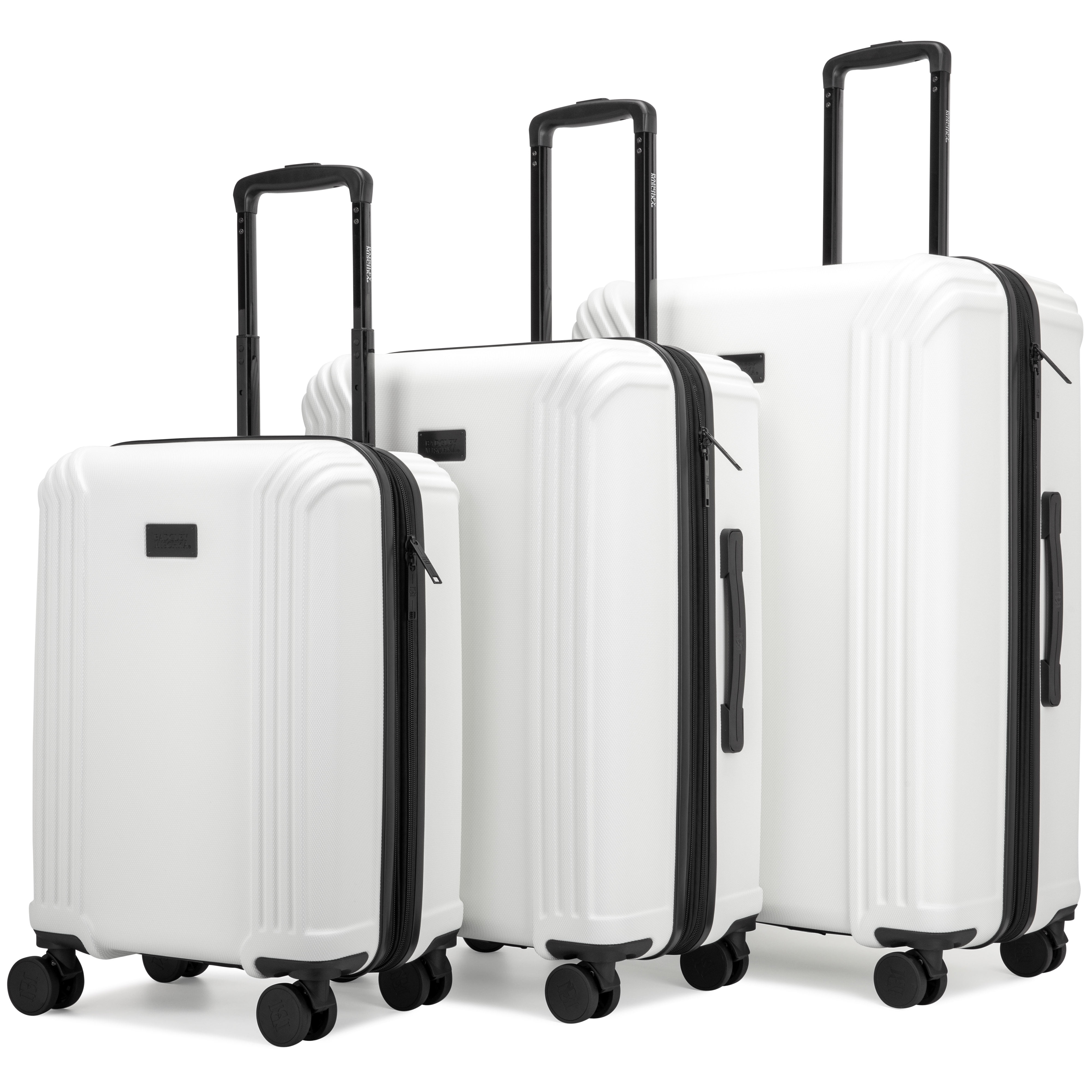 BADGLEY MISCHKA Evalyn 3 Piece Expandable Luggage Set (White) - Walmart.com