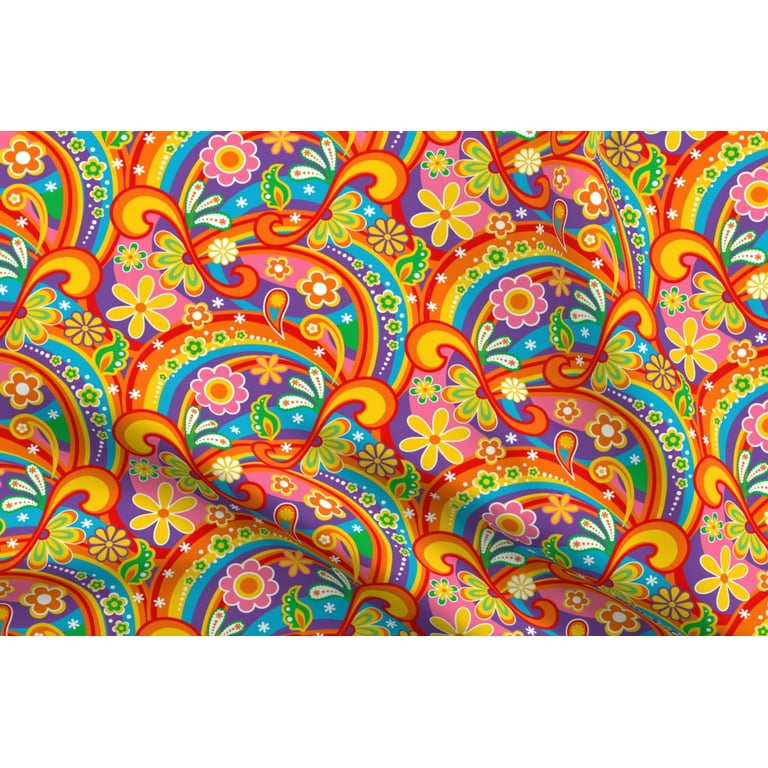 60s Flower Power Purple