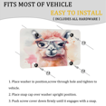 ADECORIVY Watercolor Alpaca License Plate, Aluminum Decorative Novelty ...