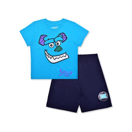 Disney Boy's 2-Piece Monsters Inc Sully Tee Shirt and Taped Short Set ...