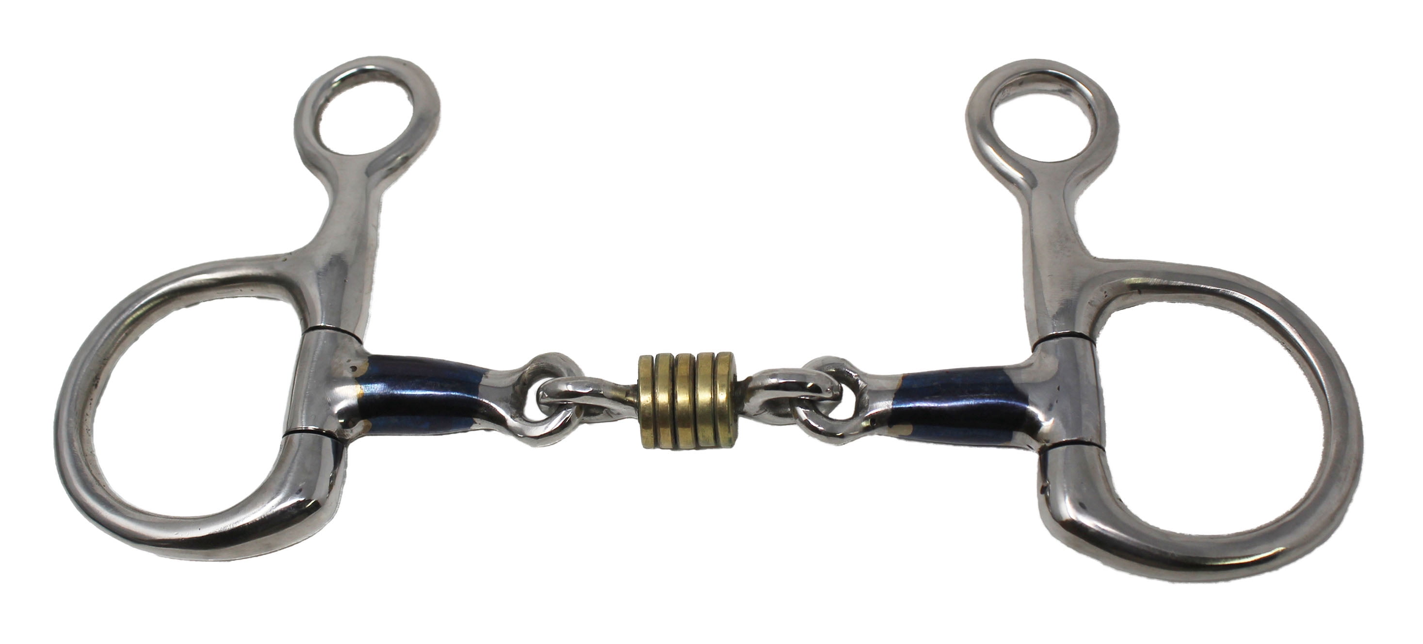 Stainless Steel 5.5" 3-Piece Dog Bone Snaffle Baucher Bit w/ Copper ...