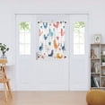 Bird Pattern Door Curtain Sheer Privacy Light Filtering Window Panel 1 ...
