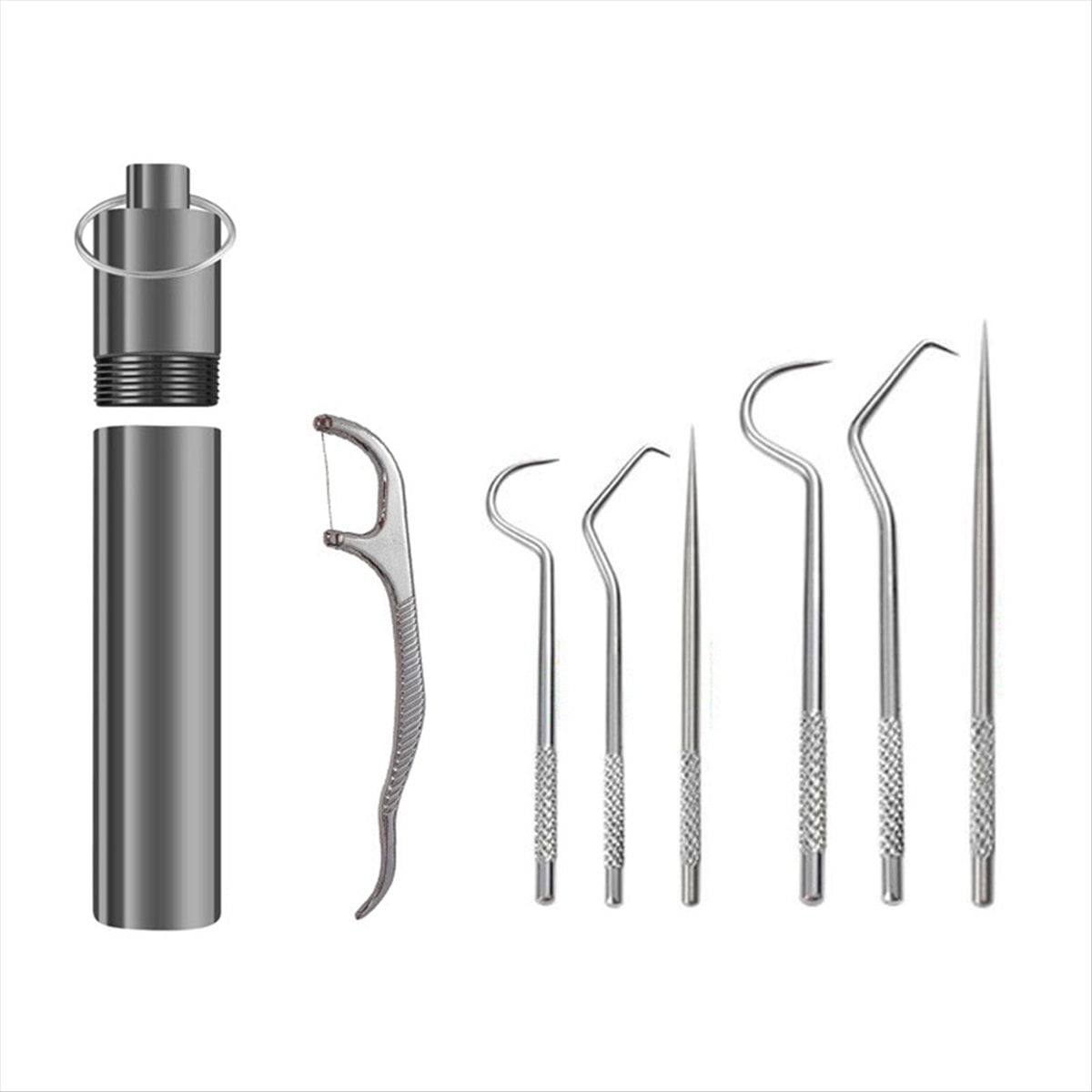 Juego Palillos Dientes Metal para Usar Hilo Dental Palillos Dientes ...