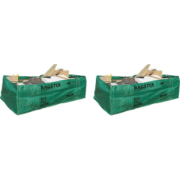 Bagster Dumpster in a Bag, Green, 606 Gallon Capacity, 3,300 lb Waste ...