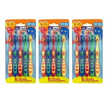 Dr. Fresh Children's Multi-Brush Small Toothbrushes, Extra Soft Bristle ...