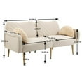 Futon Sofa Bed, Velvet Sleeper Sofa with Mattress and Frame, Memory ...
