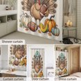 Bathroom Shower Curtain Thanksgiving Pumpkin Turkey Football Waterproof ...