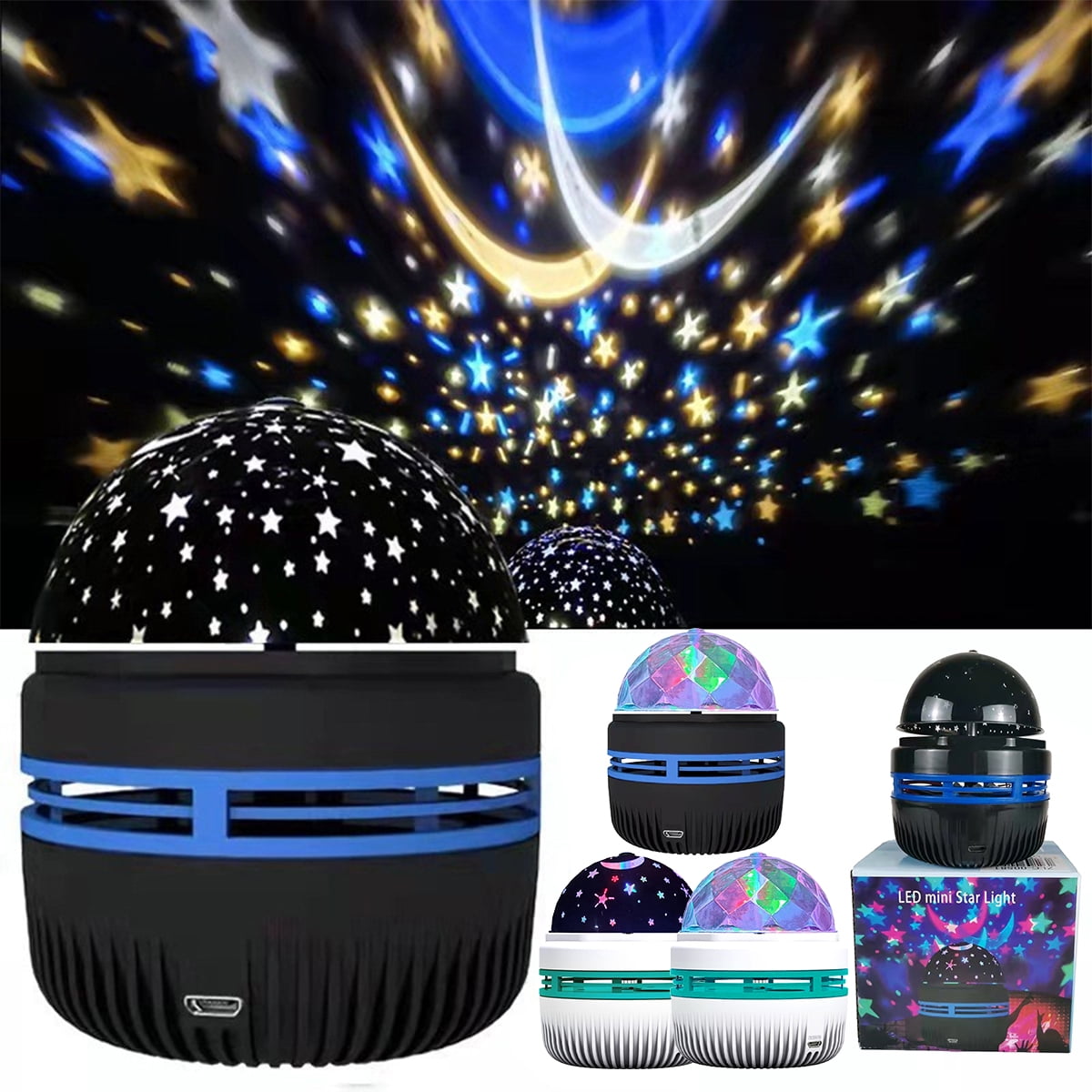 Jytue Star Projector Light Crystal Magic Ball Lamp Galaxy Projector ...