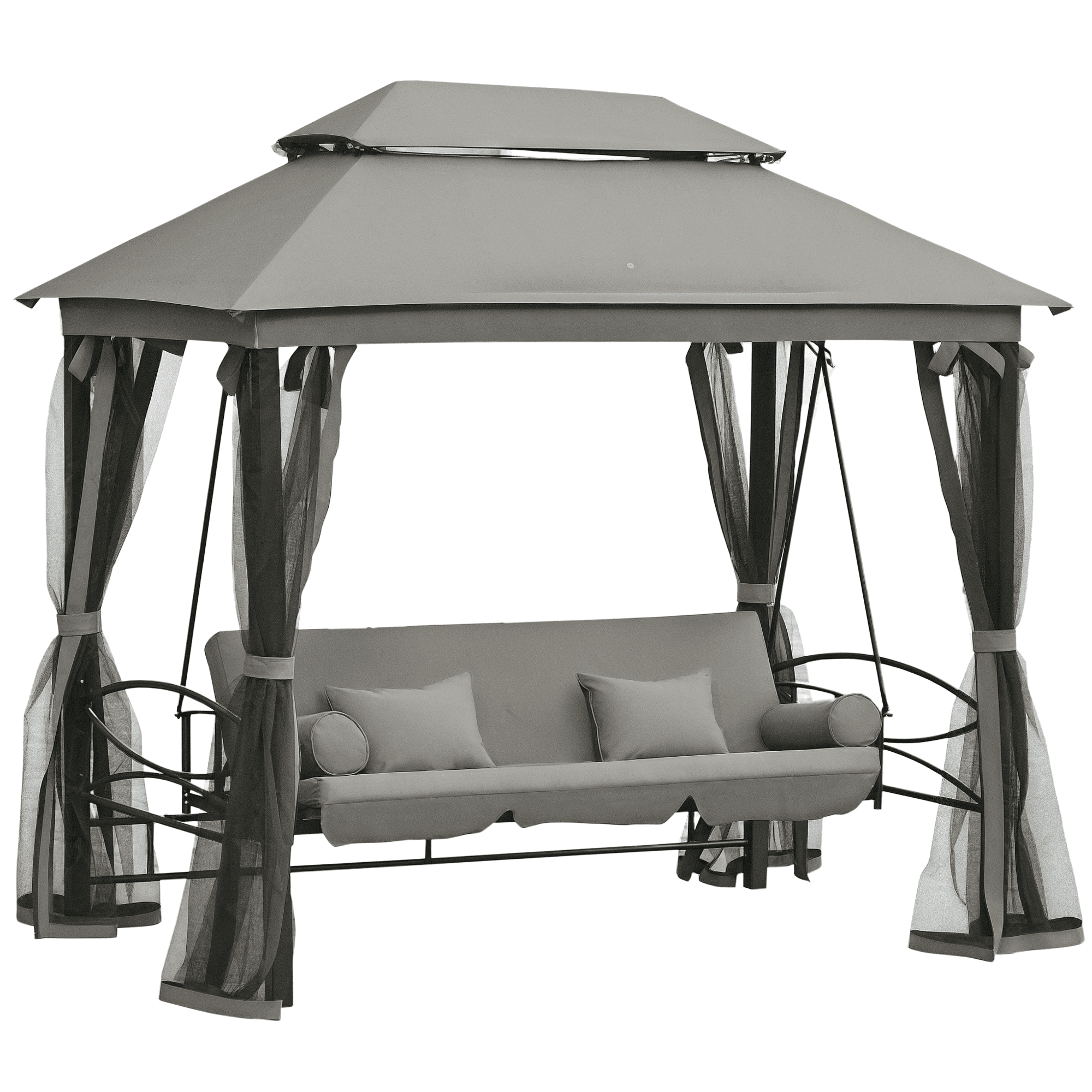 Click here for Outsunny 3 Person Outdoor Patio Daybed  Grey 100.7... prices