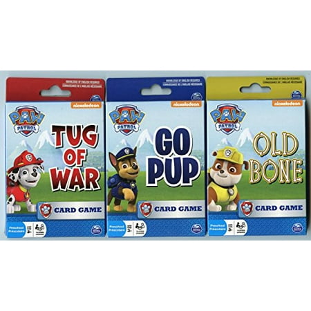 Paw Patrol Card Game 3 Pack: Go Pup, Old Bone, and Tug of War | Walmart ...