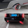 2.5'' 63mm Carbon Fiber Exhaust Tip with Red LED Light Stainless Steel ...