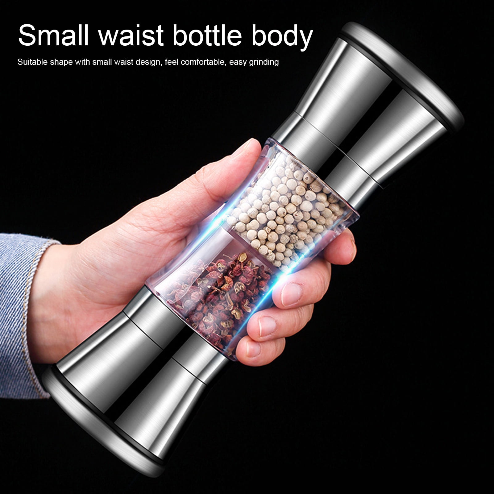 Yesbay Pepper Grinder Stainless-steel Handheld Manual Pepper Salt ...