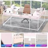 Your Perfect Find Pink Versatile U-Shaped Computer Desk with Power ...