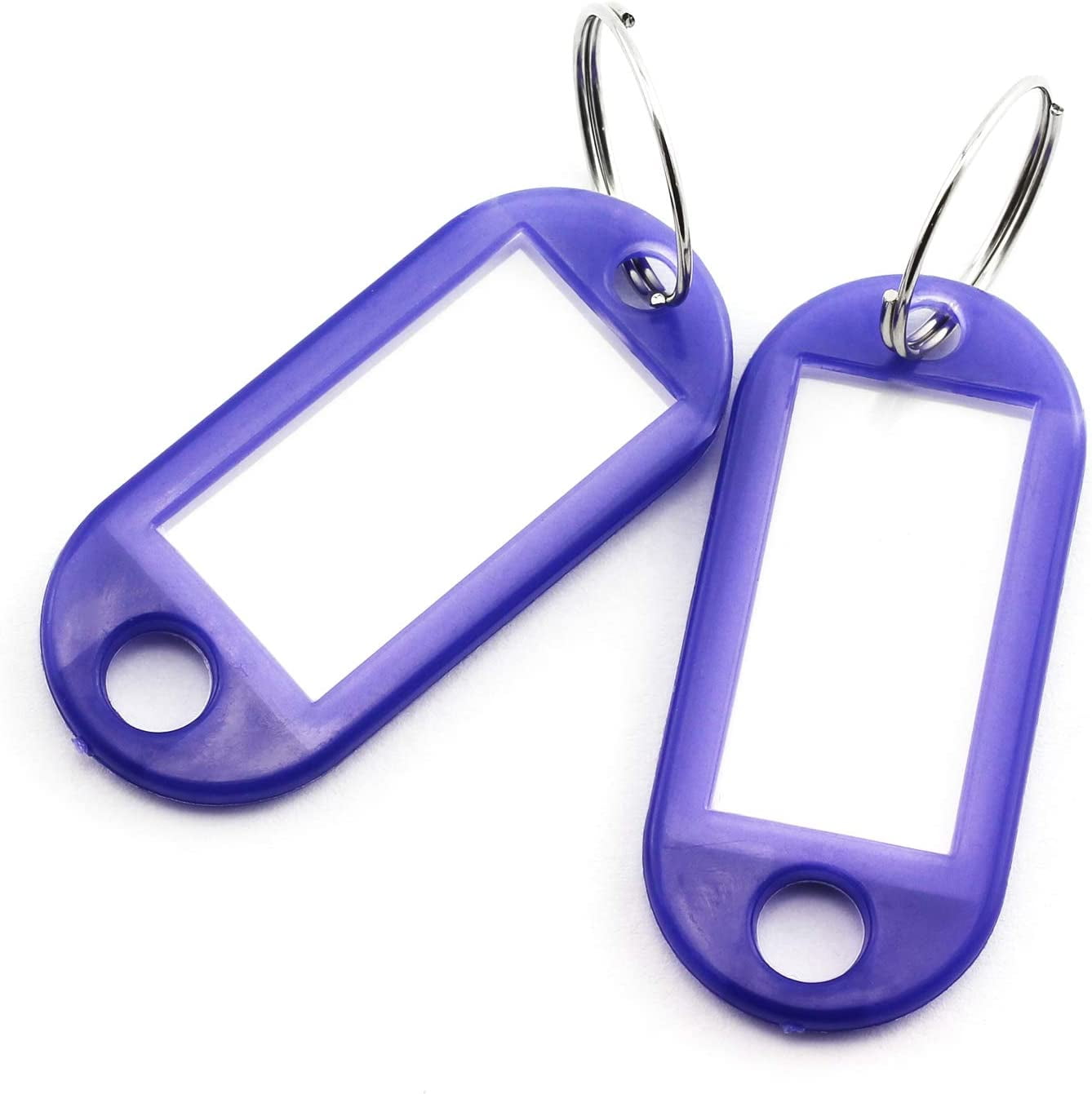 40pcs Purple Key Ring Label Tags Plastic Keys Holder and Identifier ...