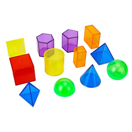 12 Pieces Transparent Pattern Blocks Measurement Color Sensory Colorful ...