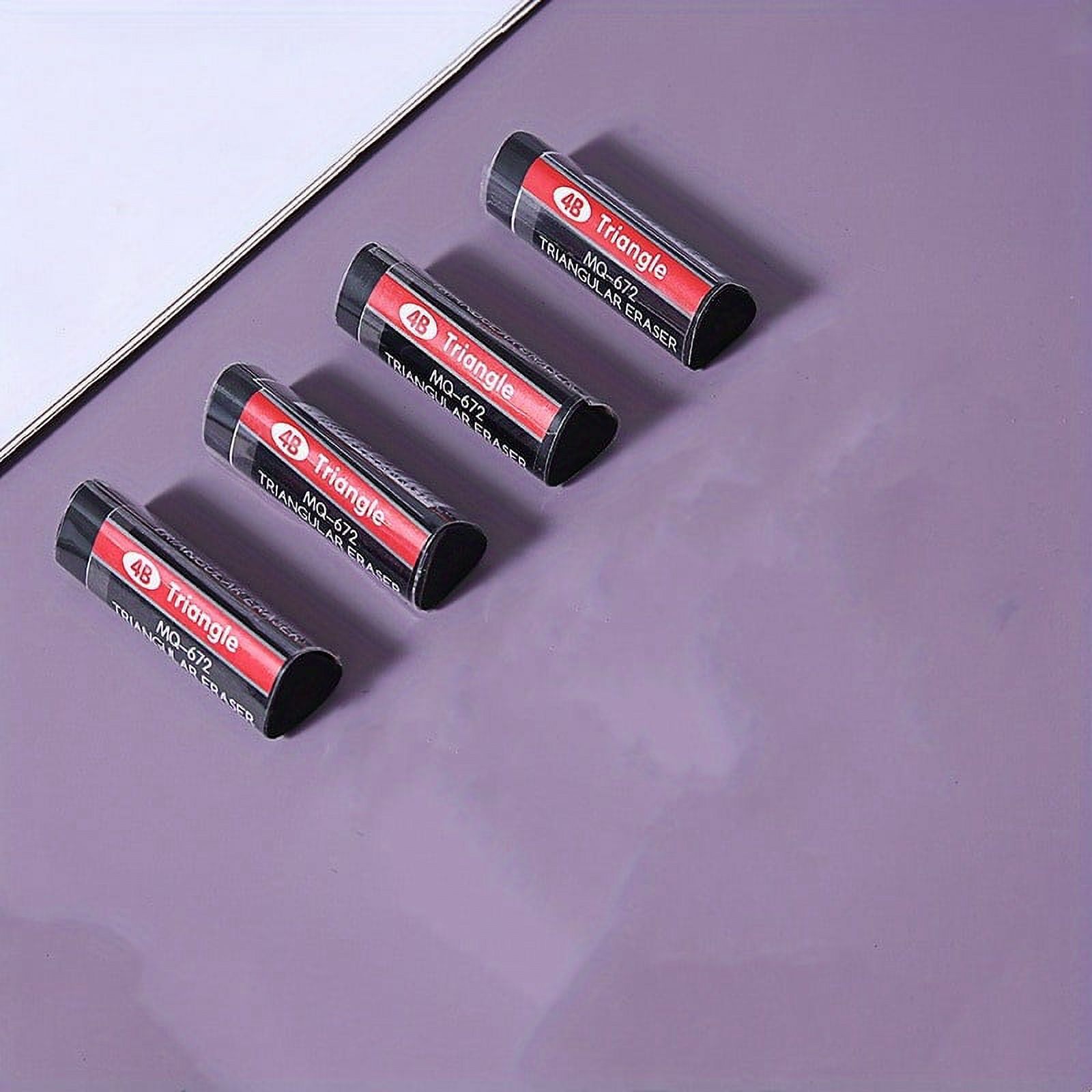 4pcs Triangular Black And White Office Art Painting Eraser With Less ...