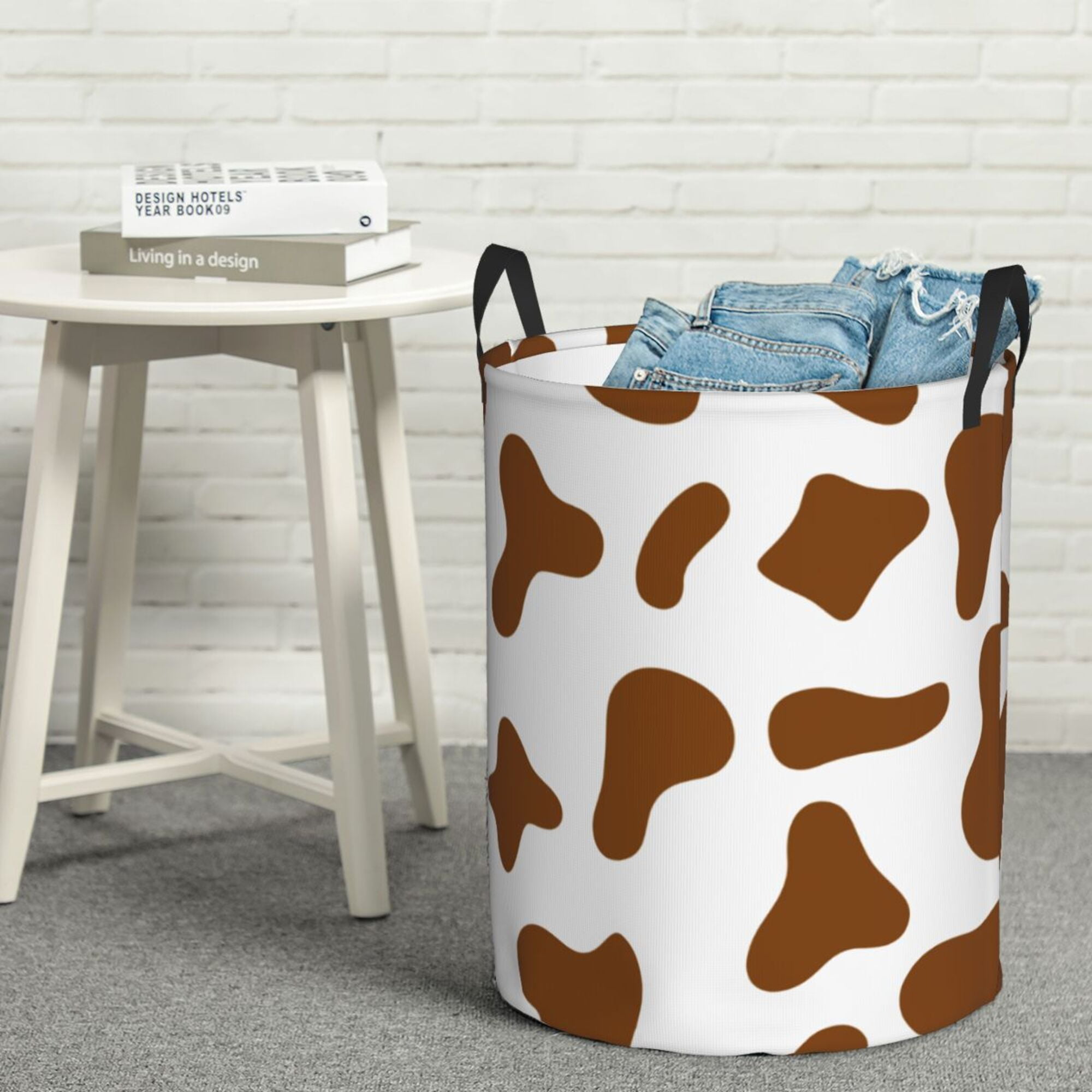 YFYANG Waterproof Laundry Hamper, Brown Cow Texture Pattern Laundry ...