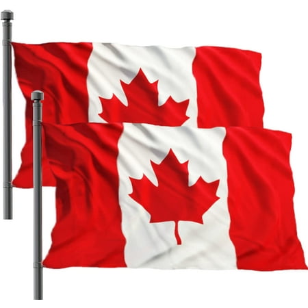 4 Packs 3’ x 5’ Foot Canada Flag, Canadian Flags Printed Maple Leaf and ...