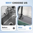 XYRSRUW Sink Guard Pad, Faucet Drying Cushion, Water Flowing Mat ...