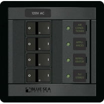 Blue Sea Systems 8043 Std AC 120V 30A Main, 3-15A, Anlg Meter - Walmart.com