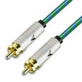 2-RCA Male to Male Stereo Audio Cable, Gold Plated, Hi-Fi Sound for TV ...