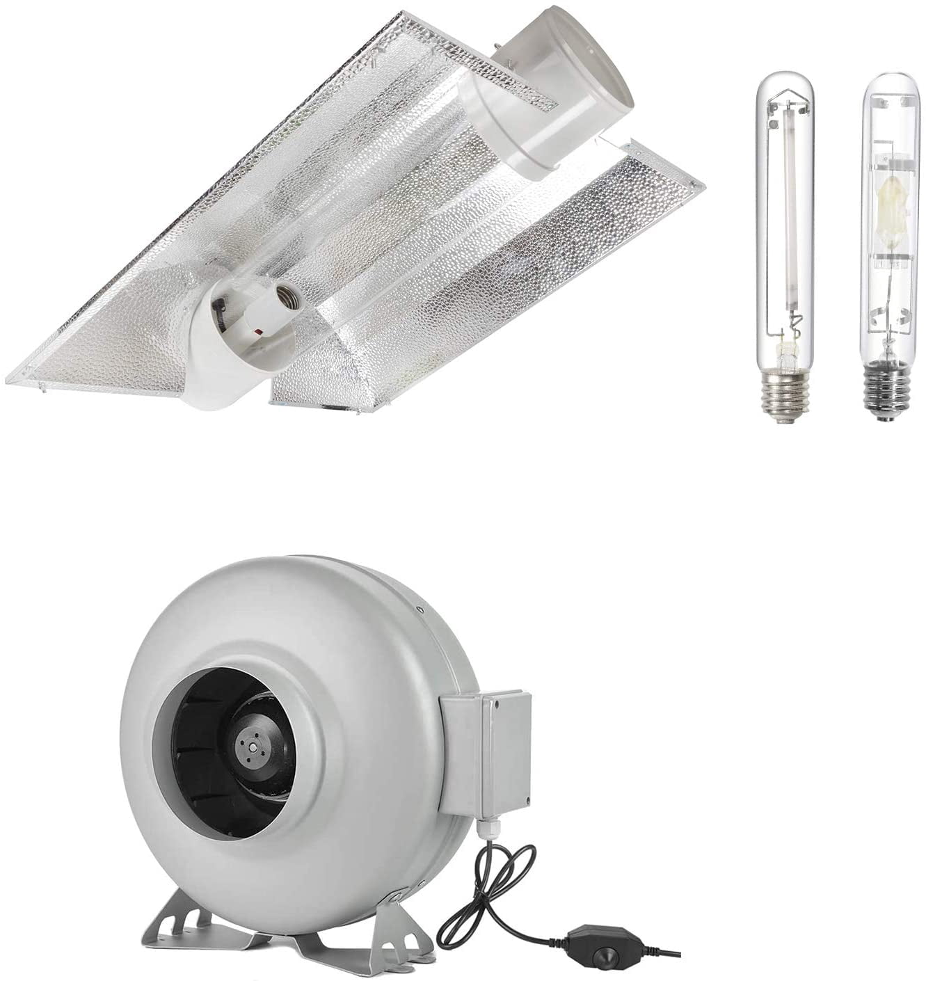 iPower 6 inch Cool Tube Reflector Wing 400W HPS MH Grow Light Bulb ...