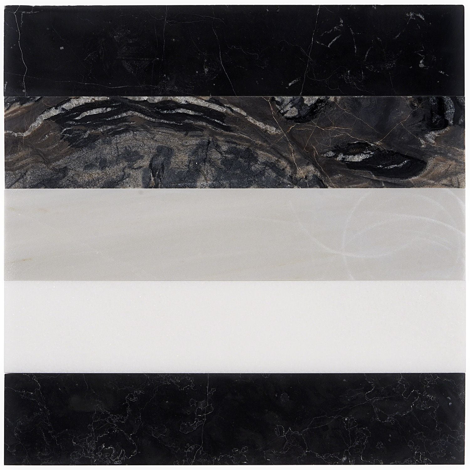 Bond Tile Elizabeth Sutton Night 12 in. x 12 in. Polished Marble Floor ...