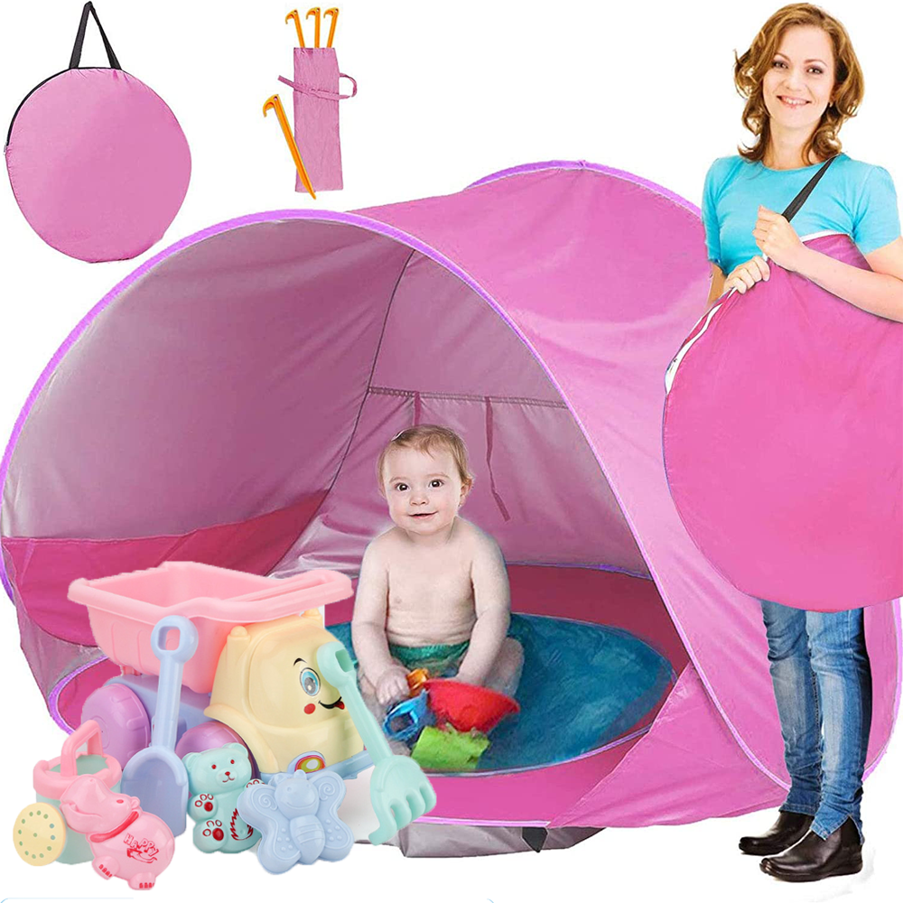 EIMELI Kids Tent Portable Infant UV Protection Baby Beach Tent ...