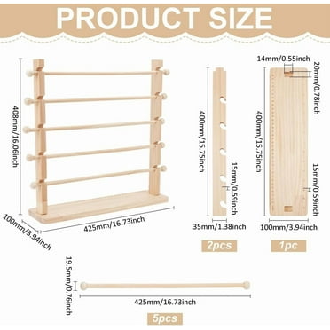 LIFKOME Sewing Thread Spool Storage Racks Wooden Embroidery Accessories ...