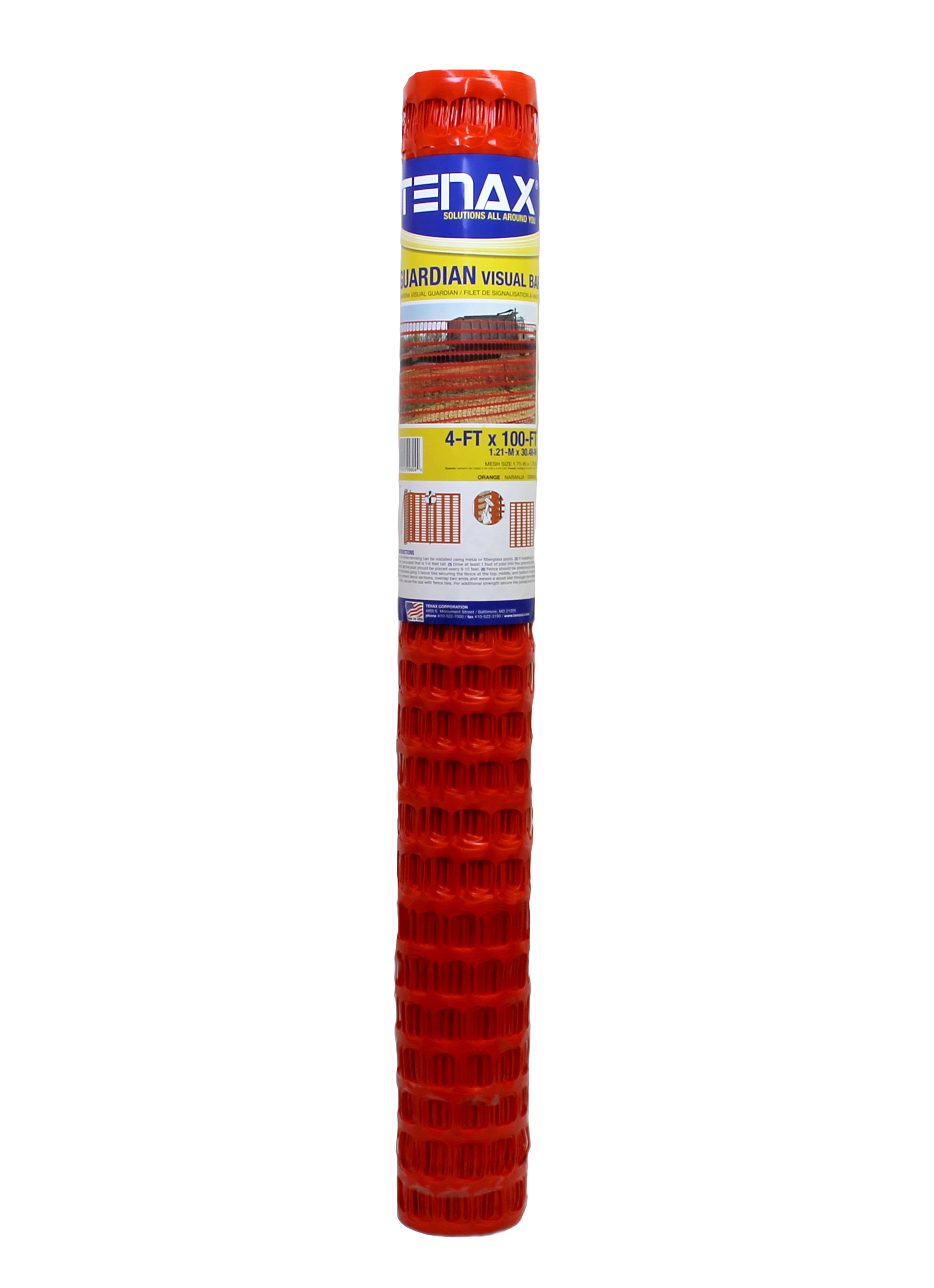 Tenax Guardian Economy Safety Fence, Orange, 4' X 100' Feet - Walmart.com